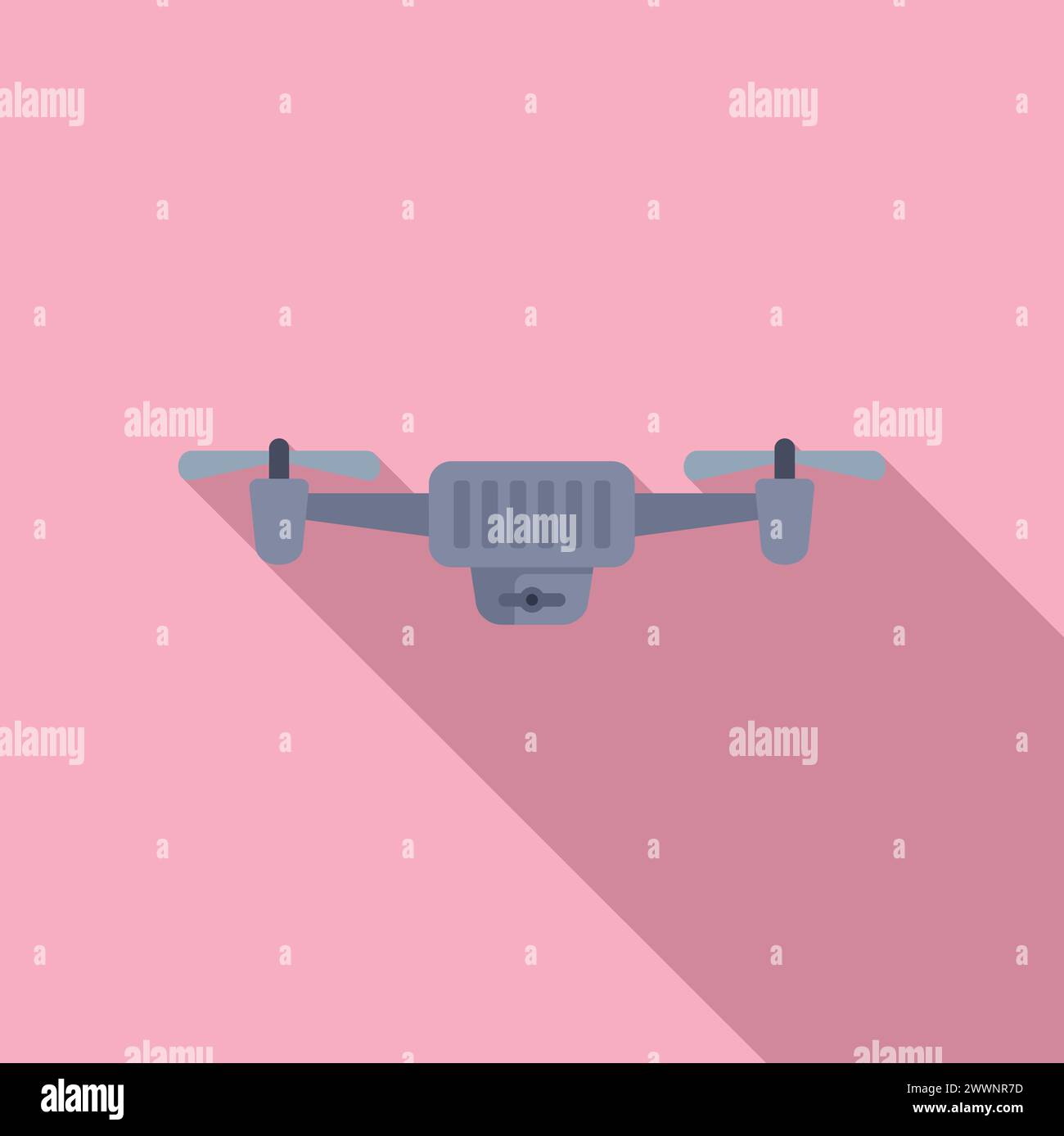 Creative aero filming icon flat vector. Control antenna. Drone modern ...