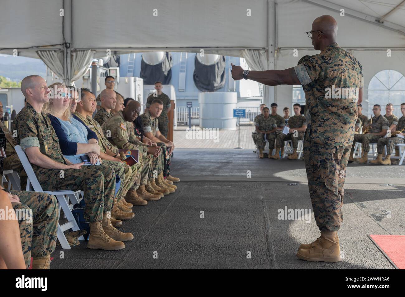U.S. Navy Master Chief Petty Officer Donald J. Davis, Jr., off-going ...