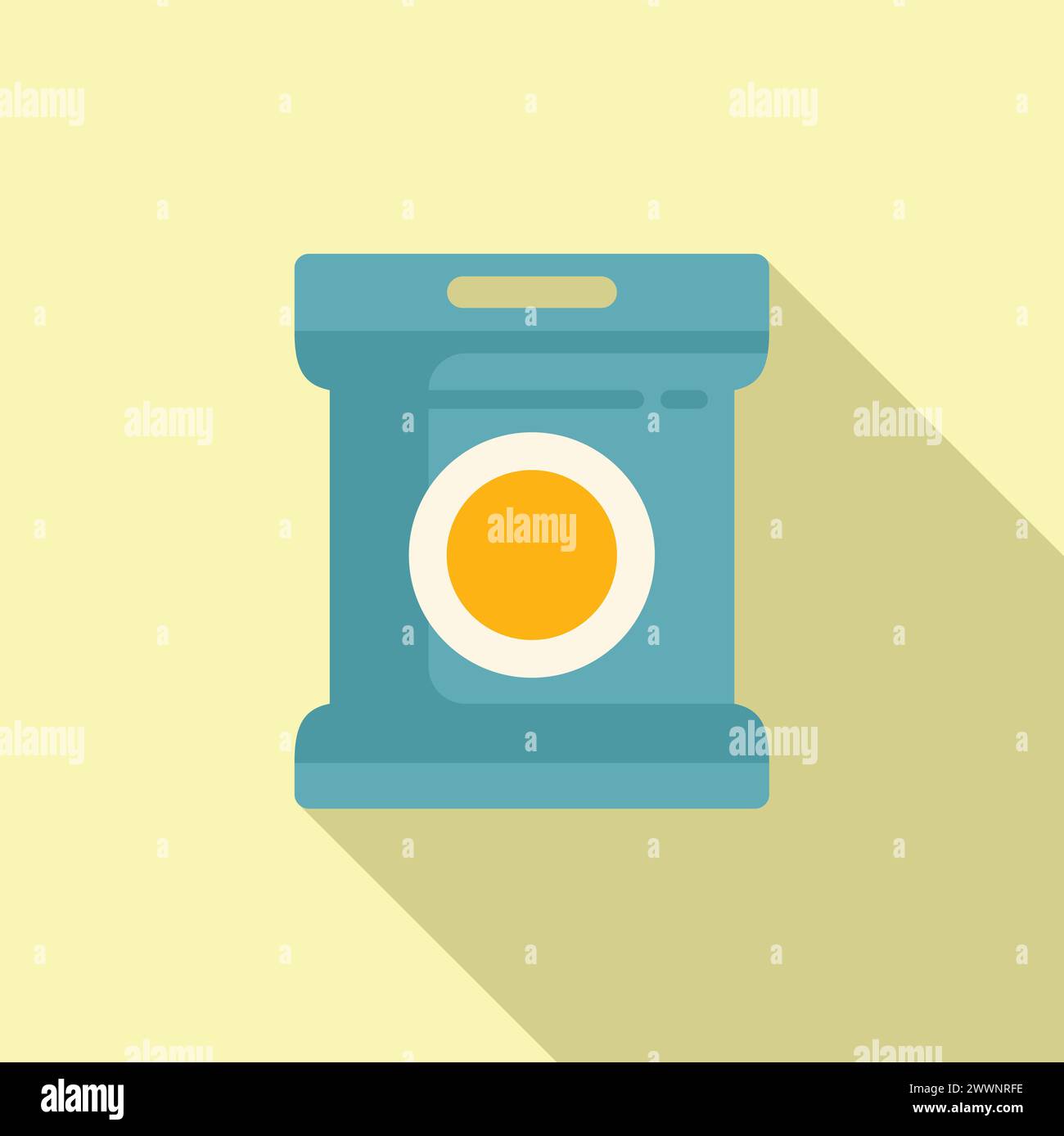 Cold pack cereal icon flat vector. Snack pack bag. Muesli package food ...