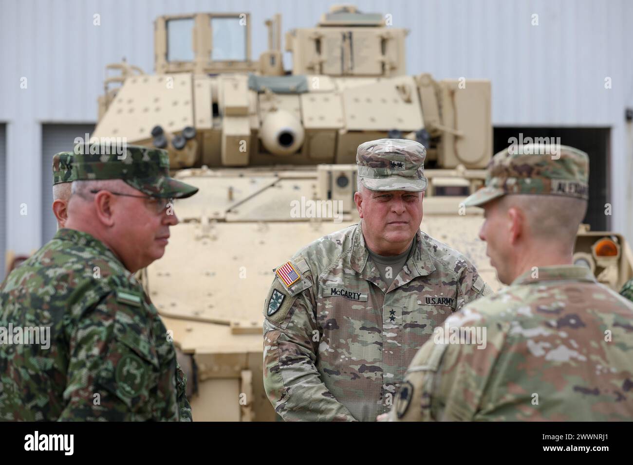 U.S. Army Maj. Gen. Van McCarty, the adjutant general for South Carolina, U.S. Army Brig. Gen ...