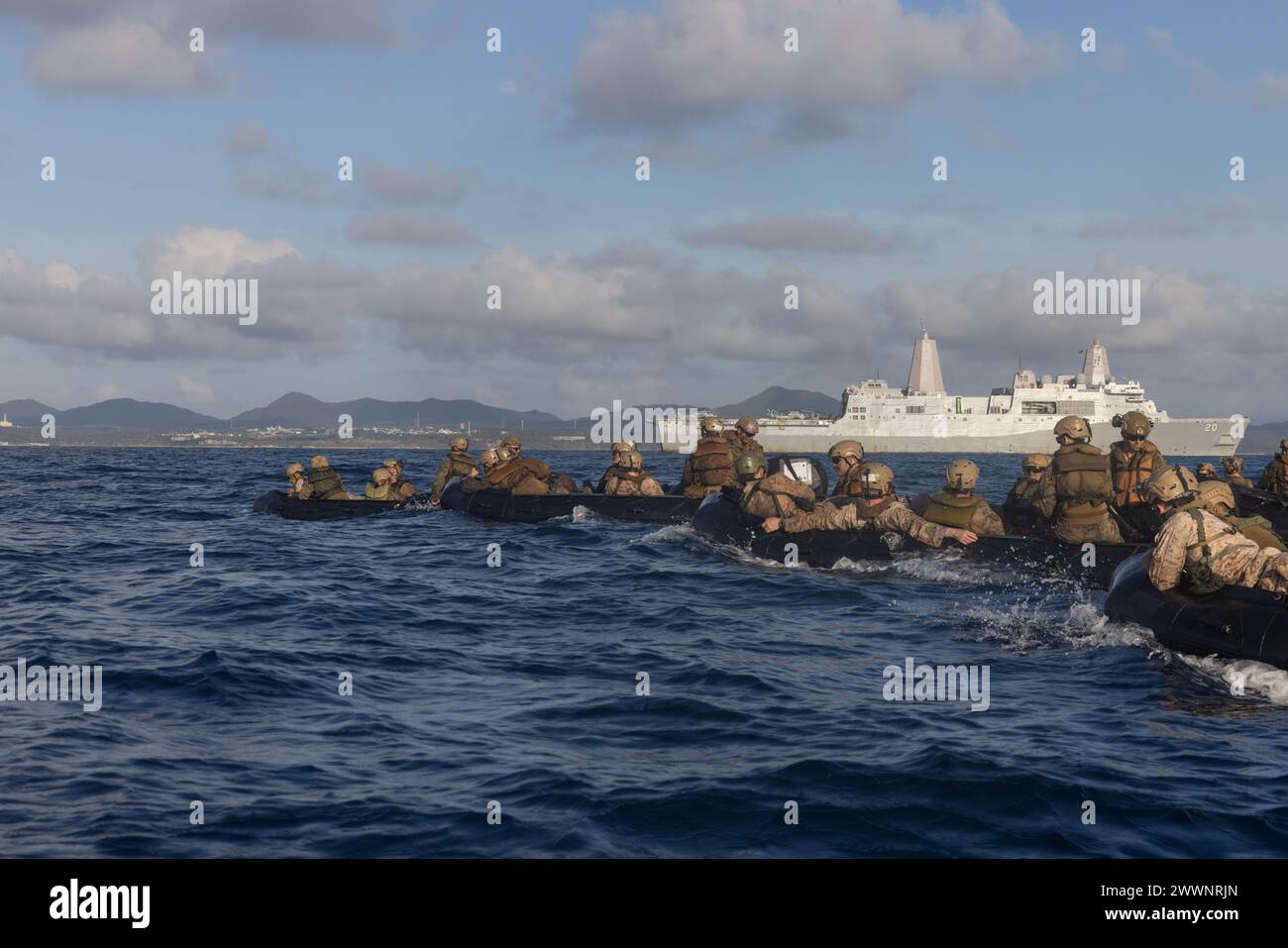 U.S. Marines with Battalion Landing Team 1/1, 31st Marine Expeditionary ...