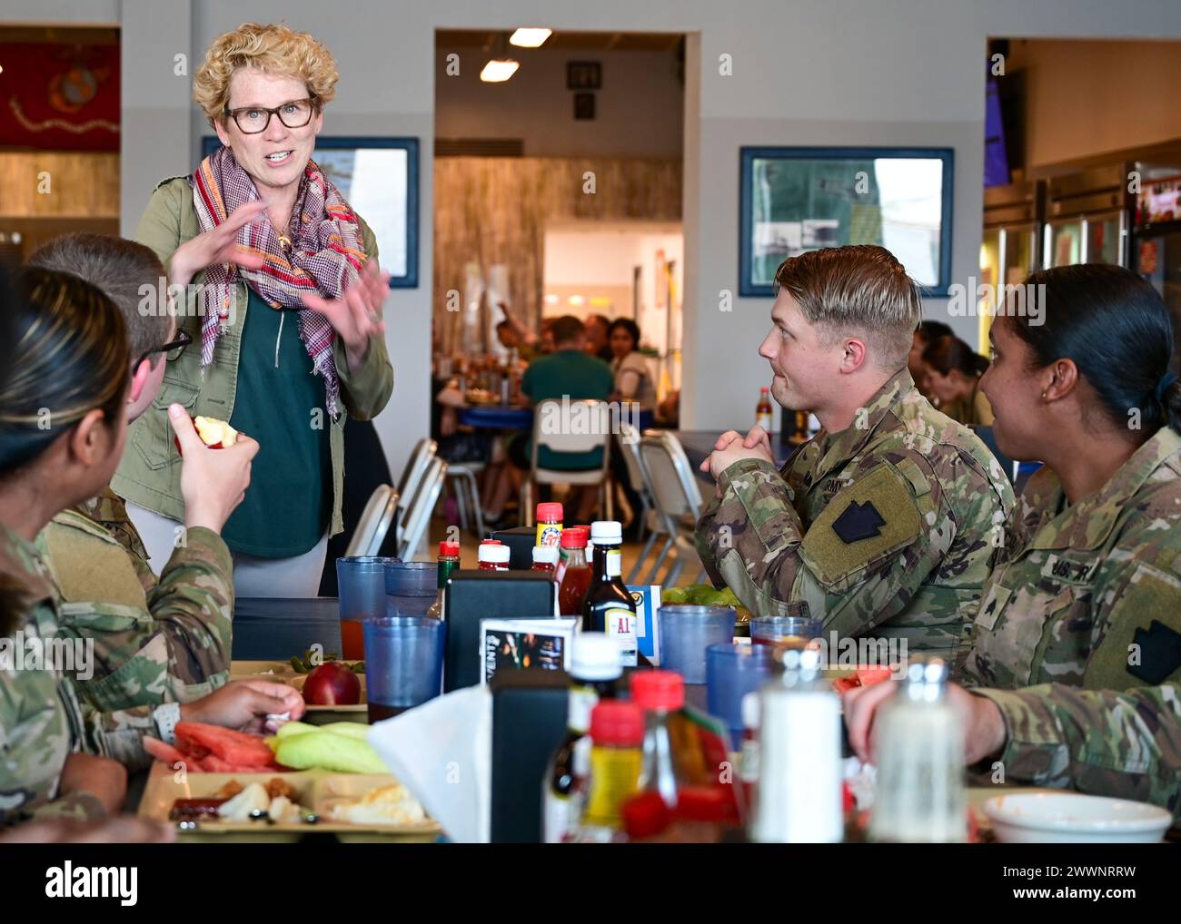 U.S. Rep. Chrissy Houlahan, joins soldiers from Task Force Paxton, Pennsylvania National Guard ...