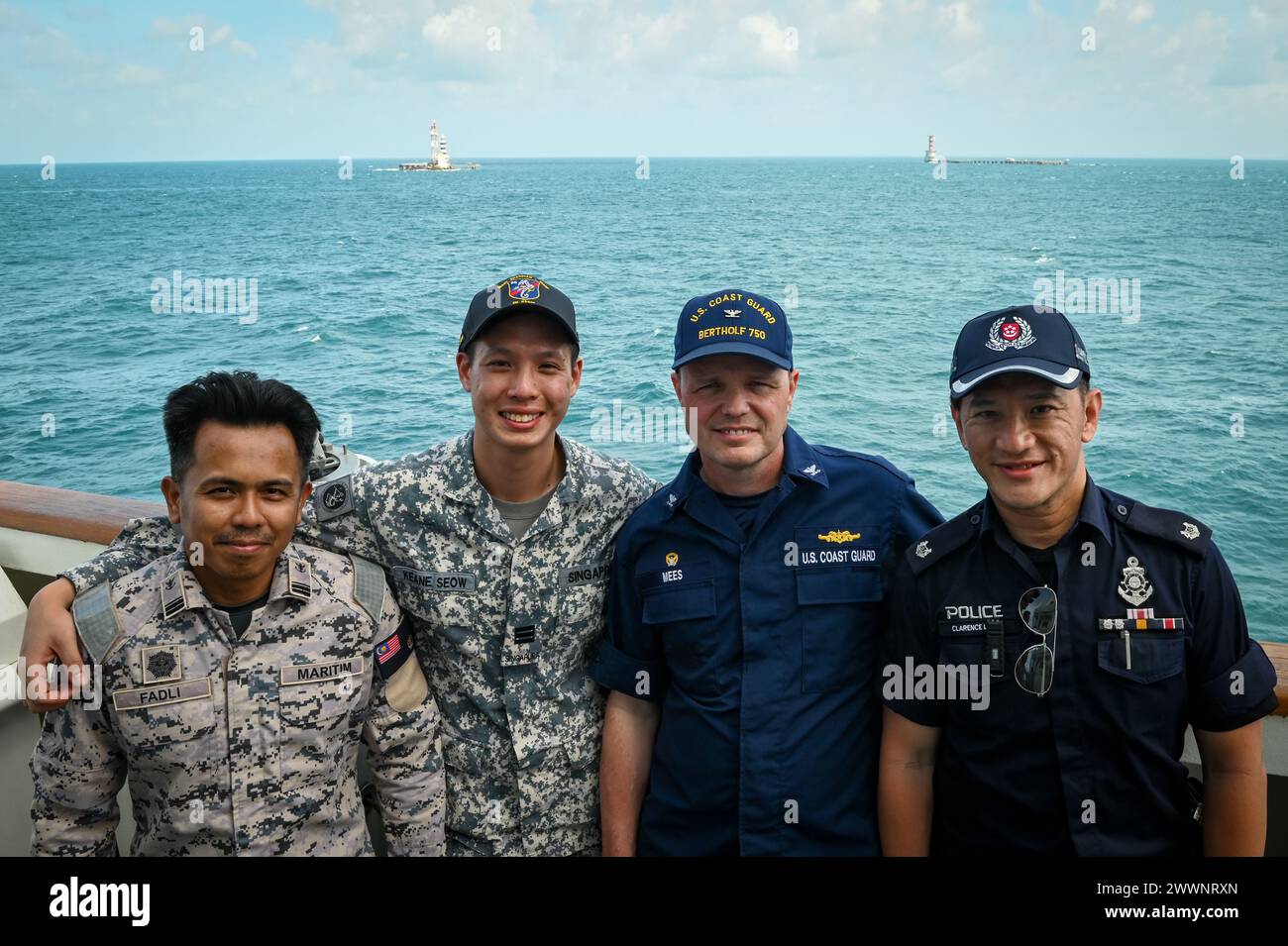 Members from the Malaysia Maritime Enforcement Agency, Republic of ...