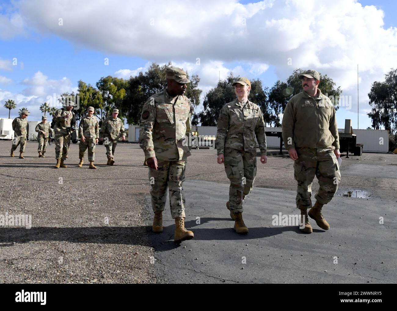 U.S. Air Force Chief Master Sgt. Maurice L. Williams, left, command ...