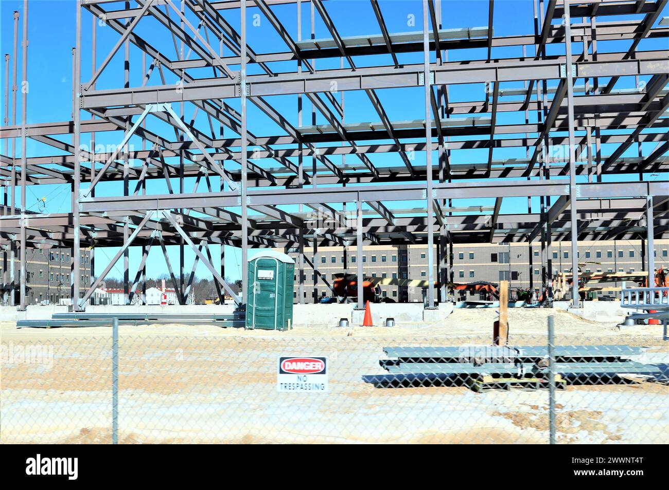 The construction area for a new $28.08 million barracks building is ...