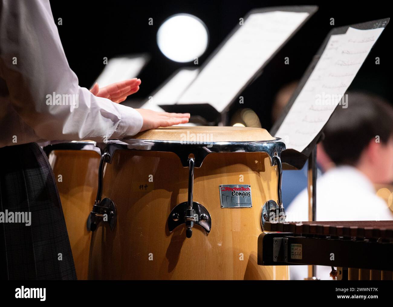 A student from Akishima City Zuiun Jr. High School Wind Ensemble ...