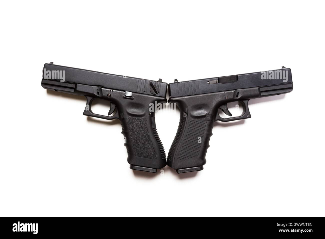 gun on a white background Stock Photo - Alamy