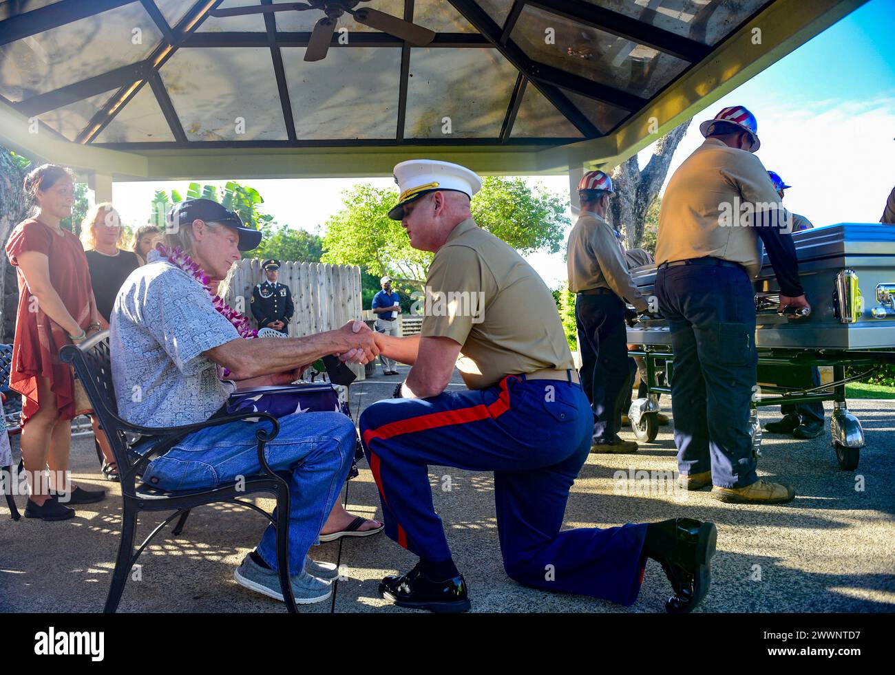 Donald P. Norris, nephew of U.S. Army Cpl. Adin C. Norris Jr., receives ...