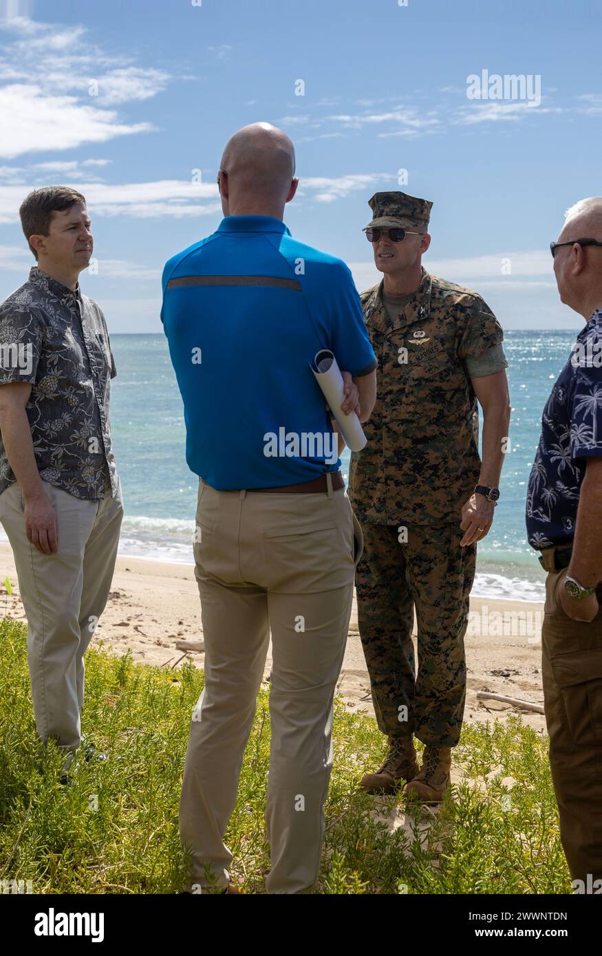 The commanding officer for marine corps base hawaii hi-res stock ...