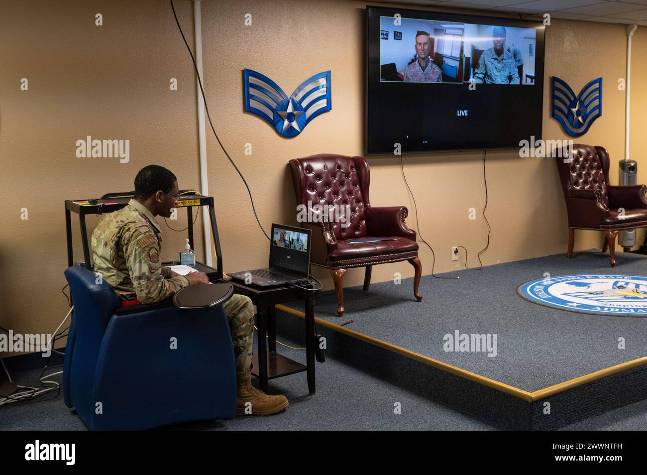 U.S. Air Force Airman 1st Class Semaj Williams, 354th Maintenance Squadron low observable ...