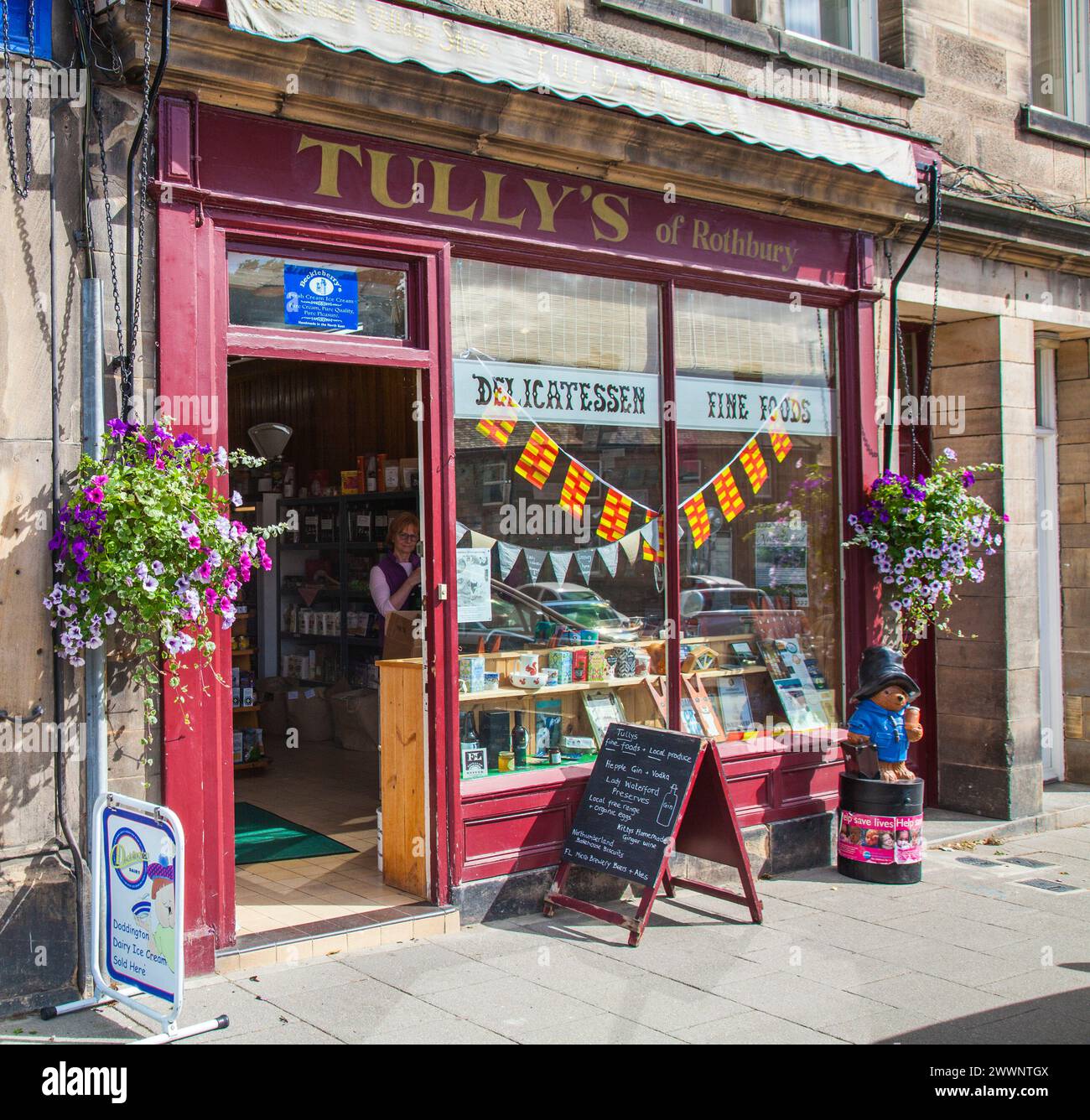 Tully's of Rothbury shop in Rothbury, Northumberland,England,UK Stock ...