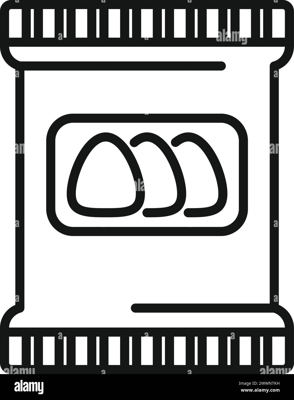 Cereal food package icon outline vector. Snack pack. Sweet vending ...