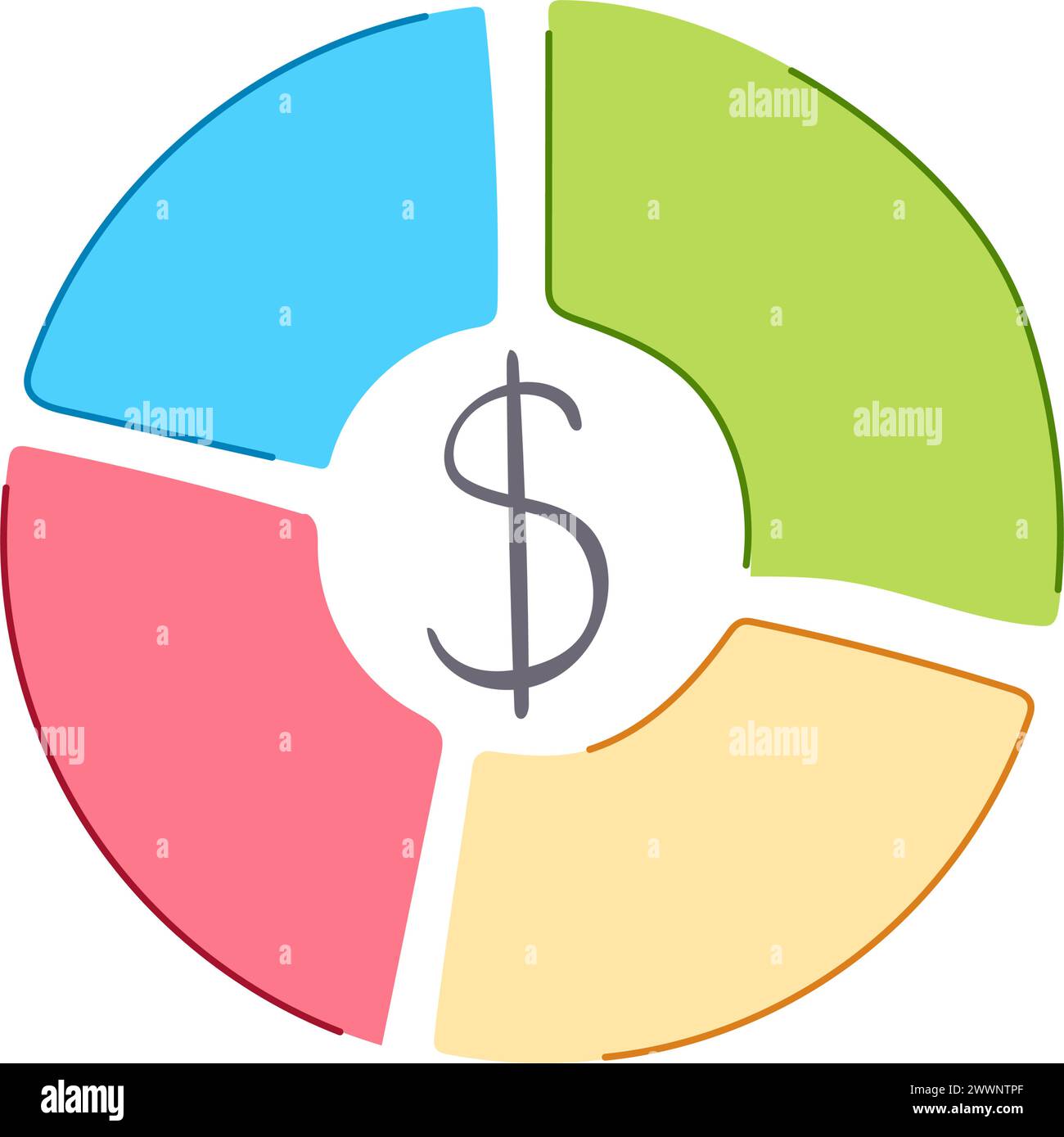 fund investment portfolio cartoon vector illustration Stock Vector ...
