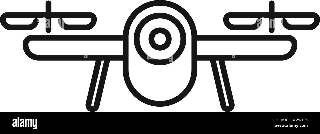 Smart drone control icon outline vector. Air operator. Cam video ...