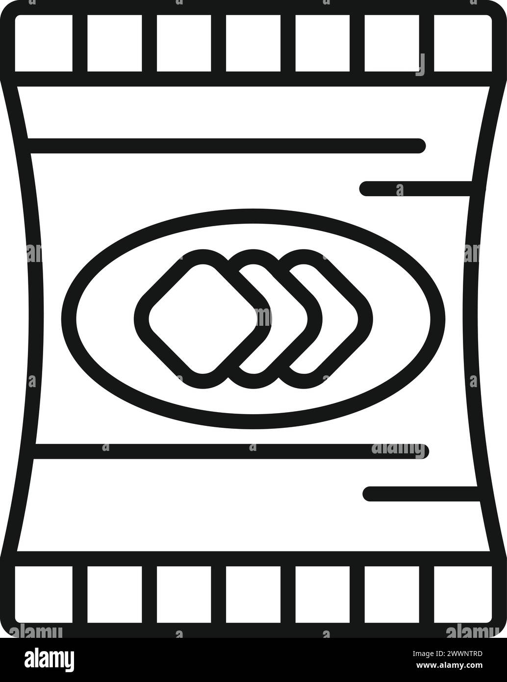 Shop crispy food icon outline vector. Cereal packet. Vending machine ...