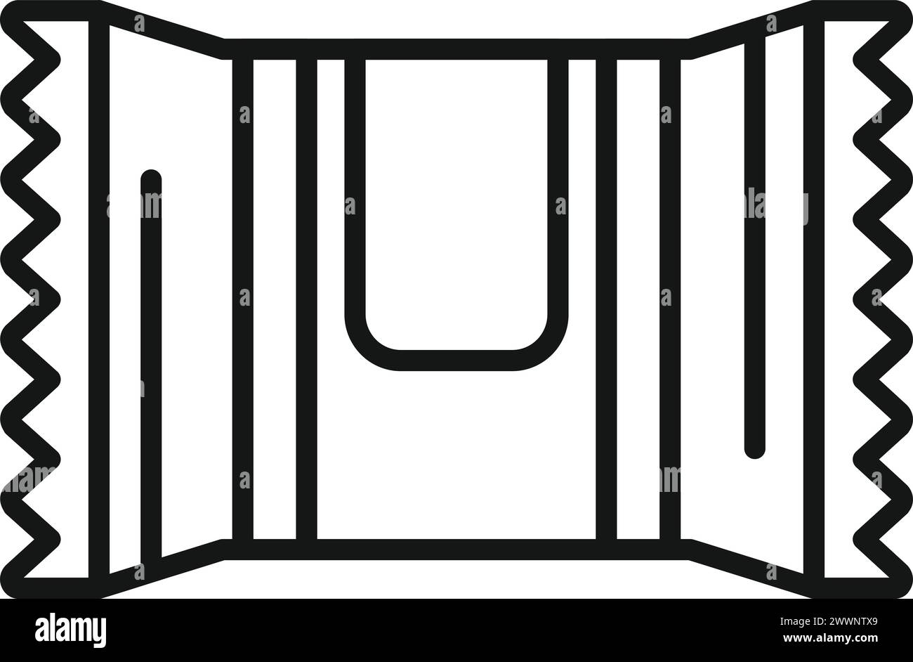 Crispy chips food icon outline vector. Snack pack. Fast food packet ...