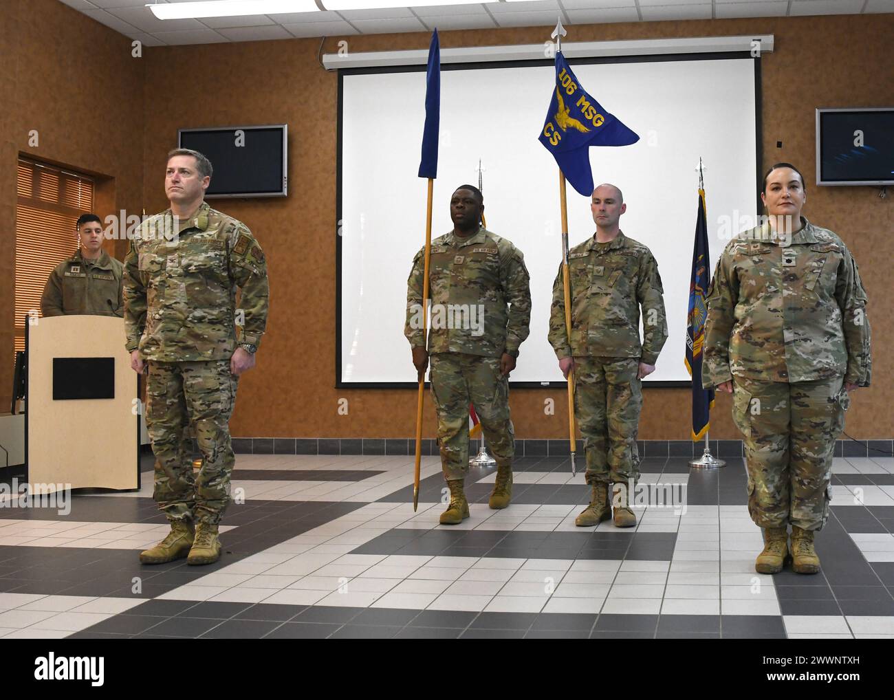 Members of the 106th Rescue Wing Communication Flight retire their unit ...
