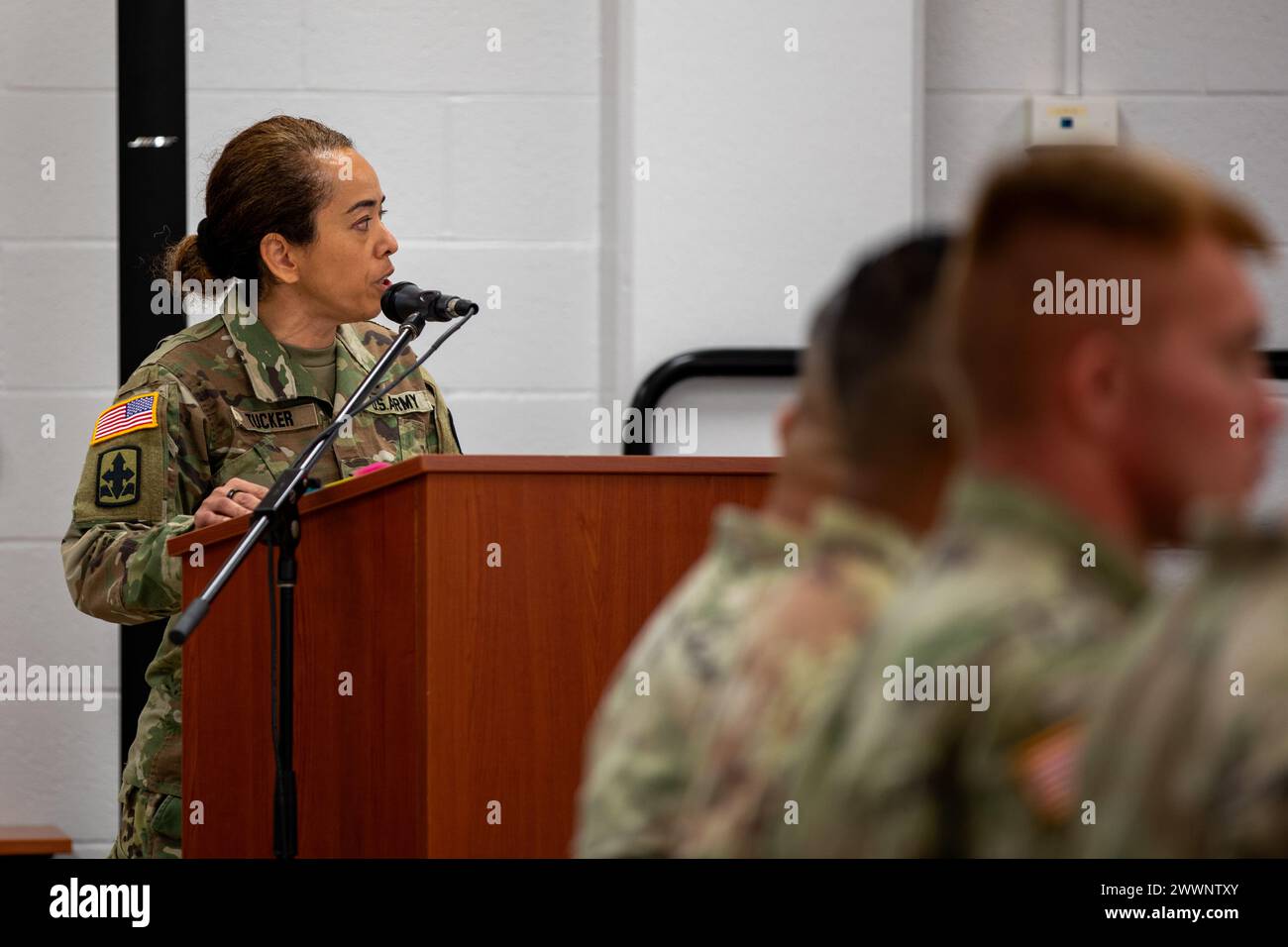 U.S. Army Col. Barbara P. Tucker, commander of the 103rd Troop Command ...