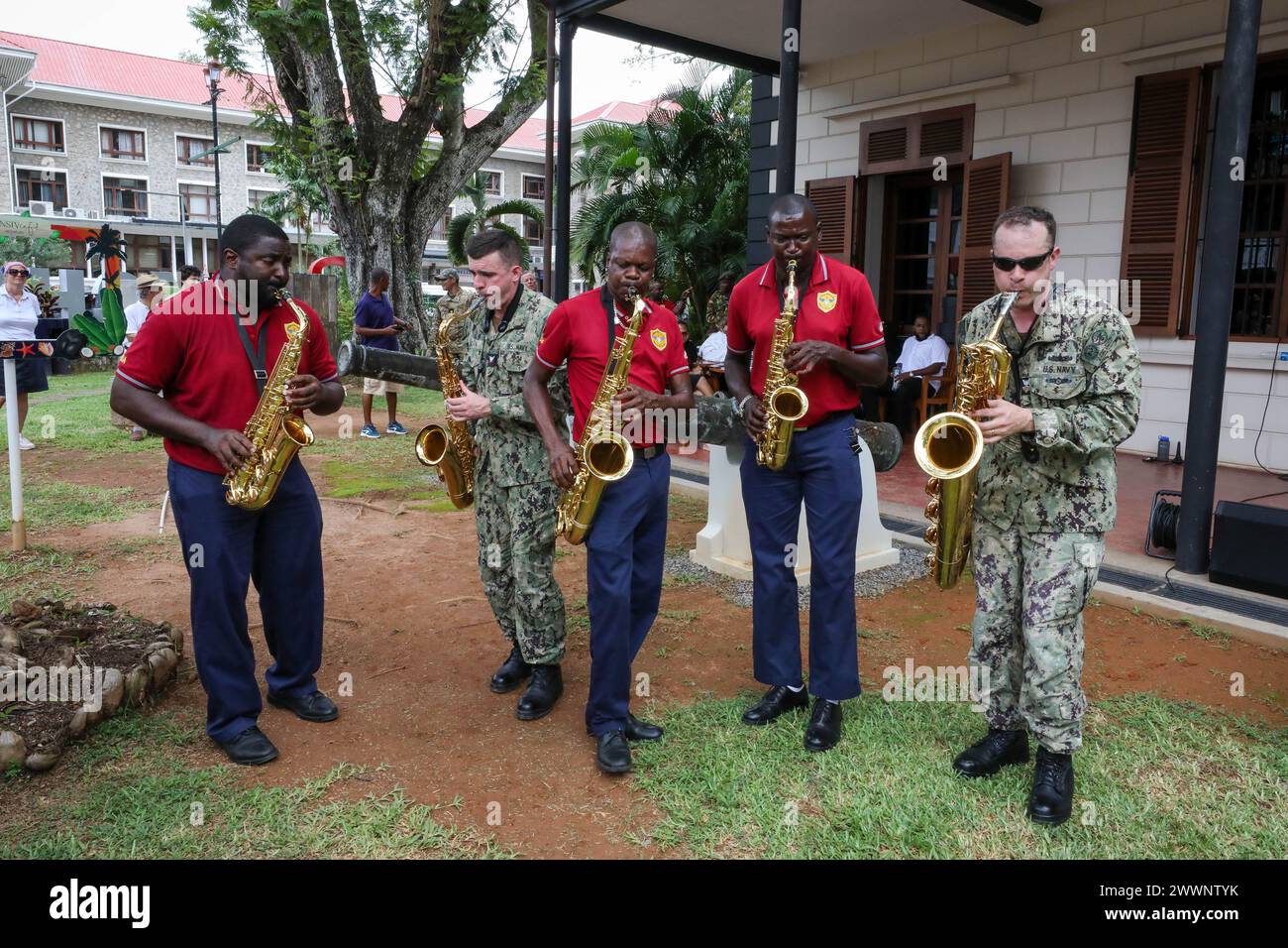VICTORIA, Seychelles (Feb. 27, 2024) Members from the U.S. Naval Forces ...