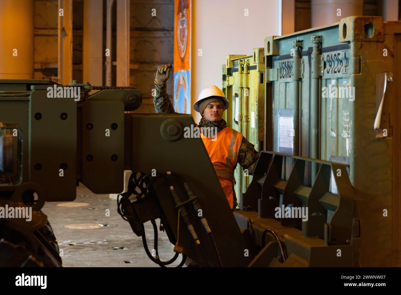 U.S. Marine Corps Lance Cpl. Liam O’Neill, an engineer equipment ...