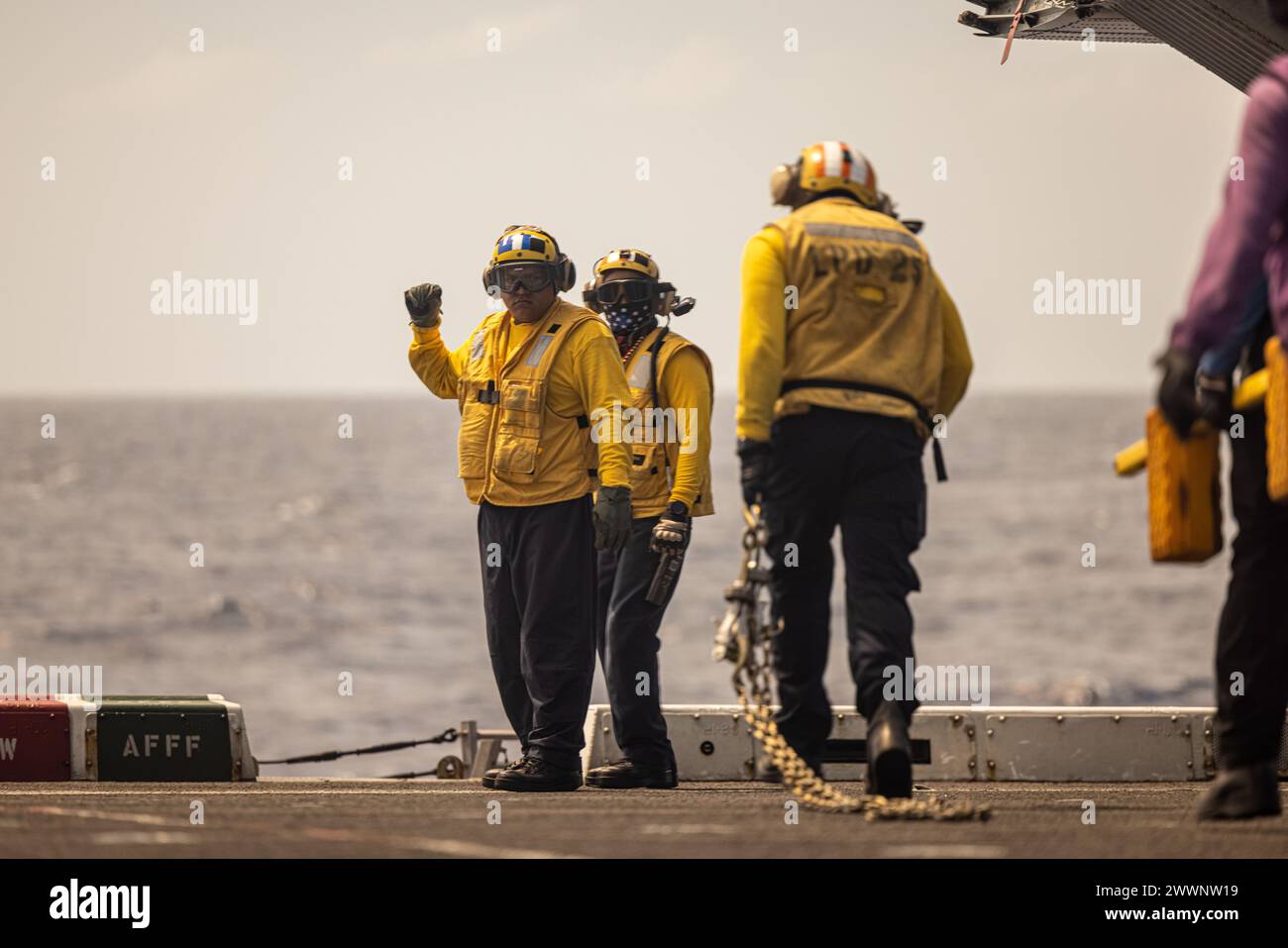 U.S. Navy Aviation Boatswain’s Mate (Handling) 3rd Class Alex Oros ...