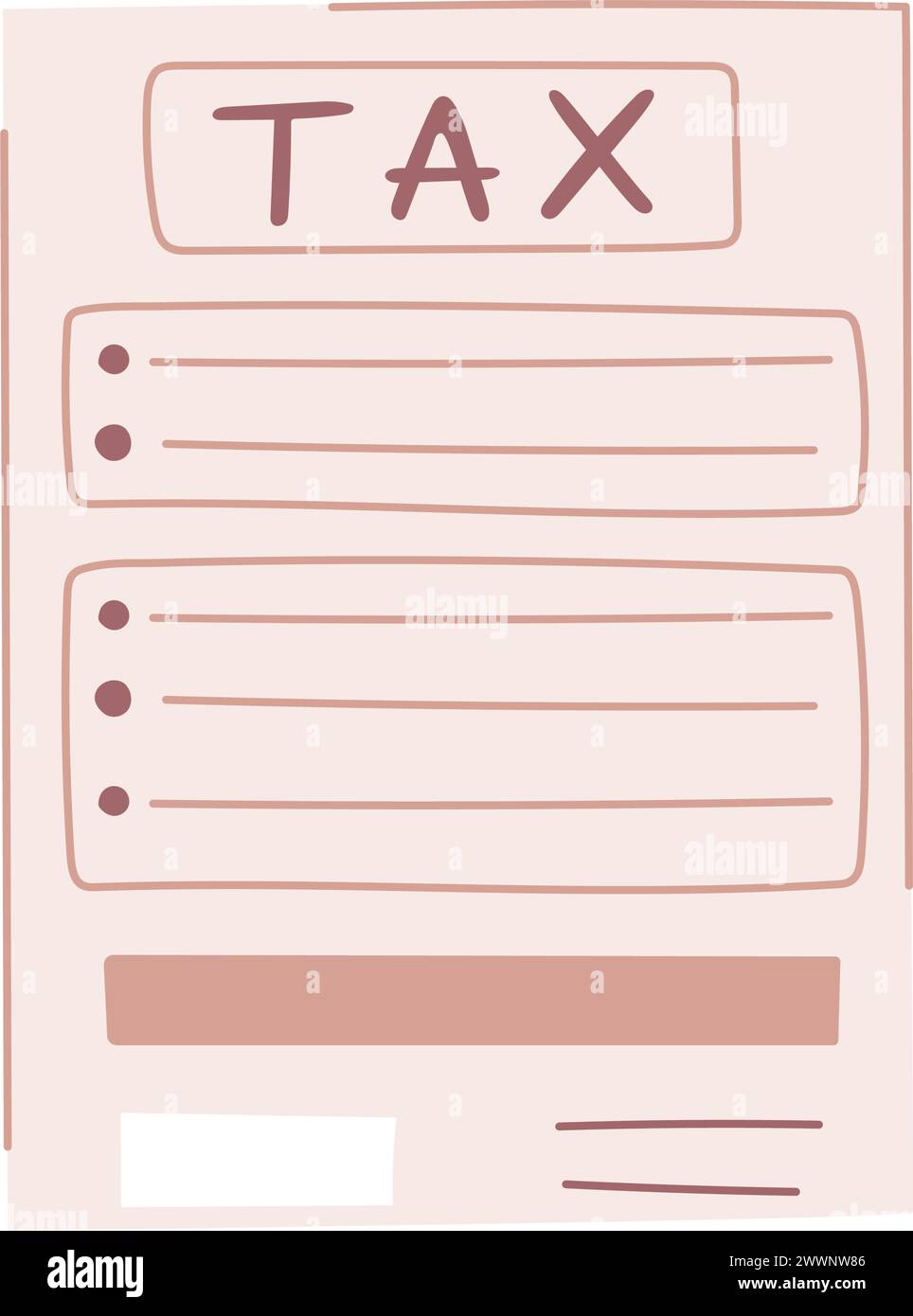 account tax form cartoon vector illustration Stock Vector Image & Art ...