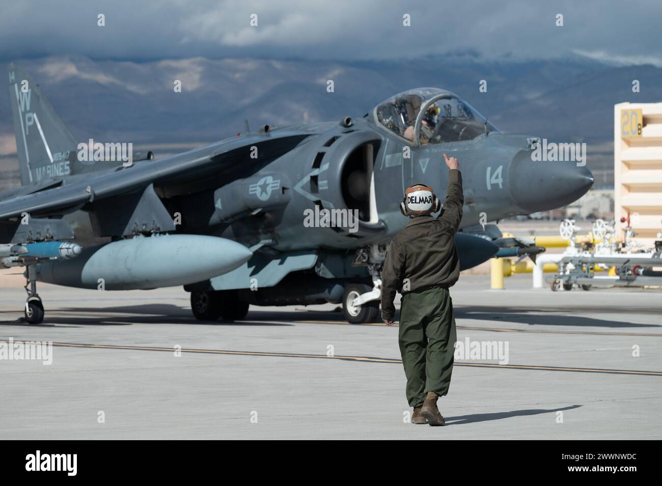 U.S. Marine Lance Cpl. Cameron Kindrick, plane captain assigned to ...