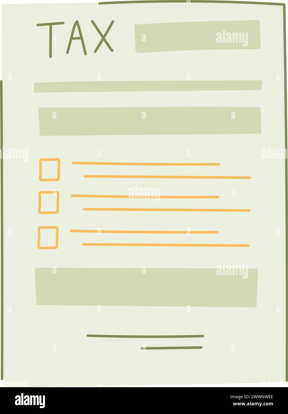 invoice tax form cartoon vector illustration Stock Vector Image & Art ...