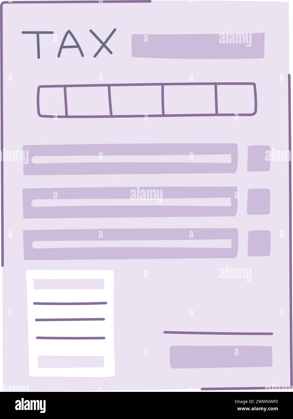 business tax form cartoon vector illustration Stock Vector Image & Art ...