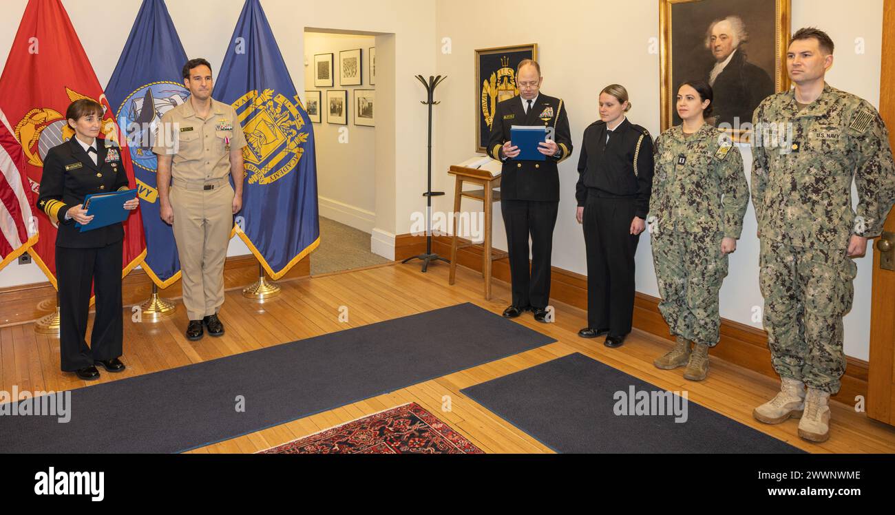 ANNAPOLIS, Md. (Feb 29, 2024) U.S. Naval Academy Superintendent, Vice Adm. Yvette M. Davids ...