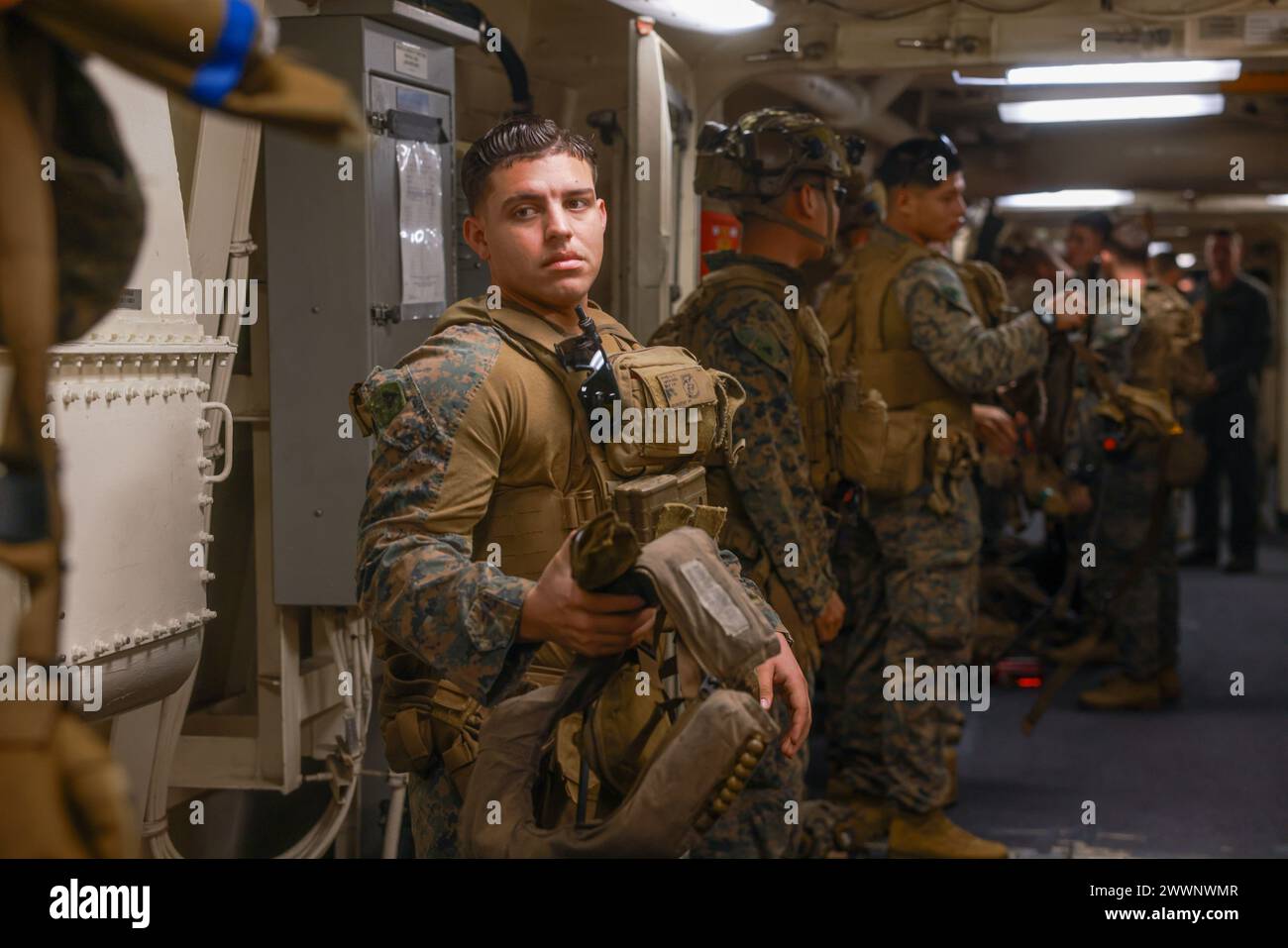 U.S. Marine Corps Cpl. Luis Rios, a team leader assigned to Charlie ...