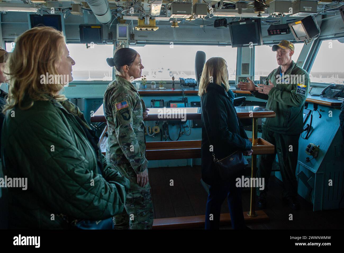 Cmdr. Douglas Ivanac, USS Gerald. R. Ford (CVN 78) navigator, gave a ...