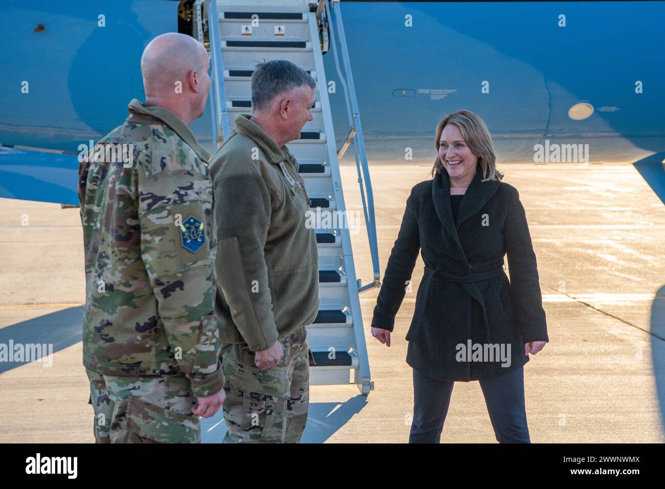Deputy Secretary of Defense Kathleen H. Hicks speaks with U.S. Northern ...