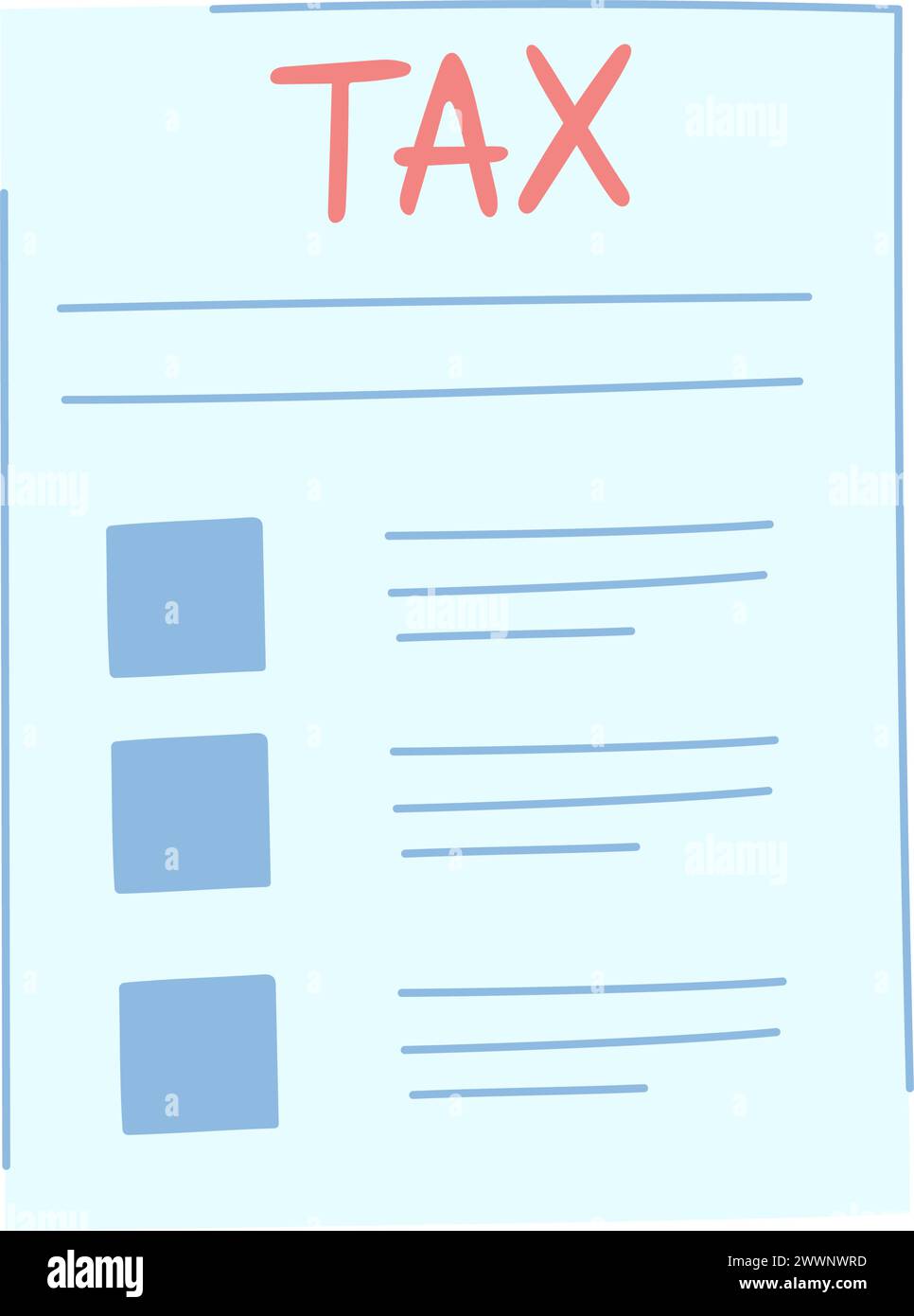 payment tax form cartoon vector illustration Stock Vector Image & Art ...