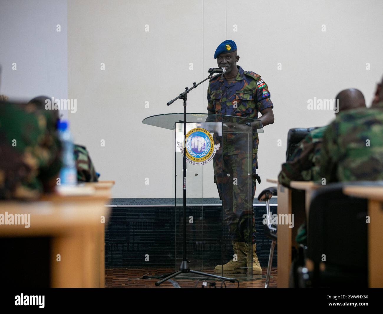 Kenyan Air Force Lt. Col. Kelly Opiyo, Deputy Commandant of the ...