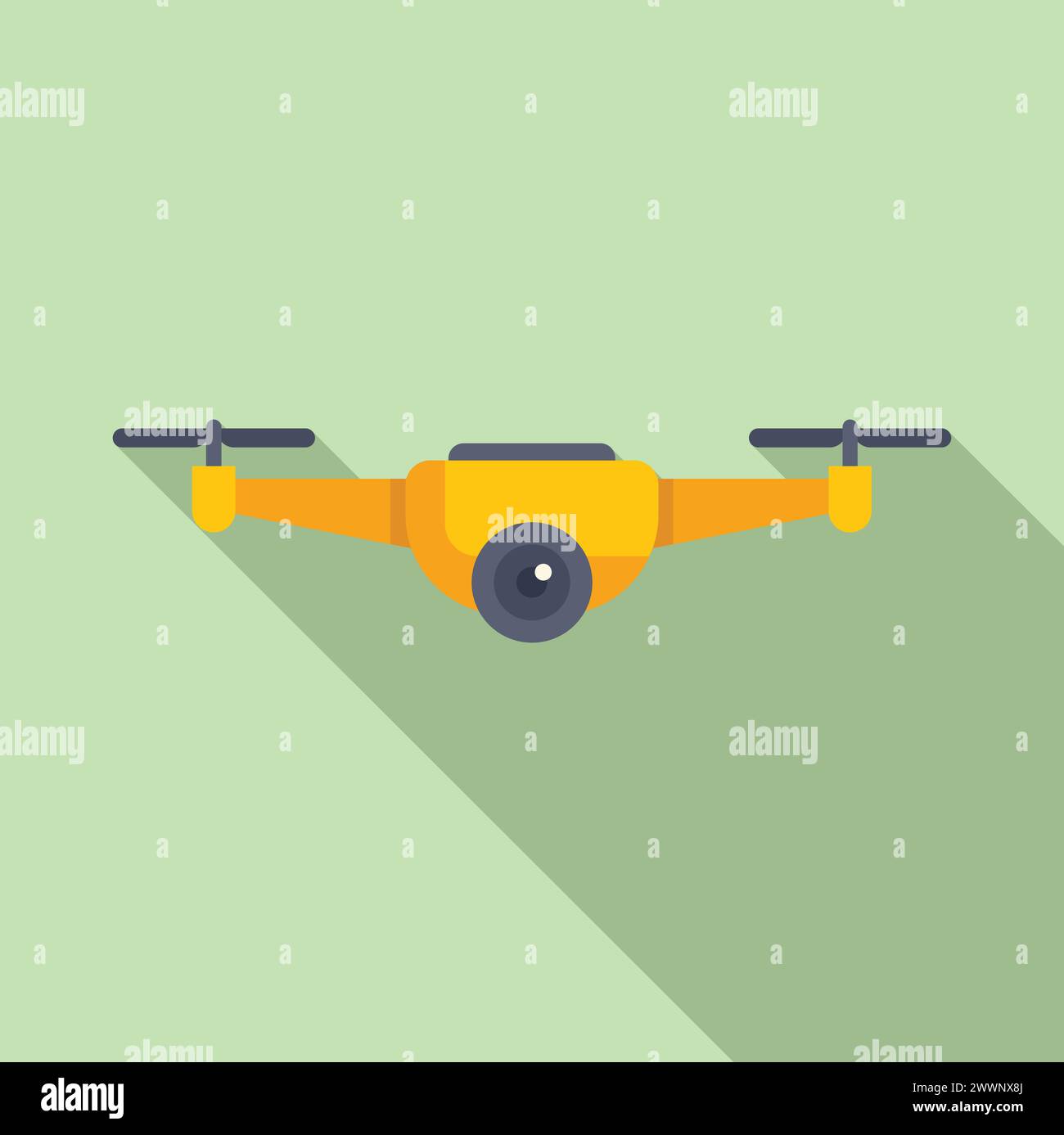 Inspection layout drone icon flat vector. Aerial filming. Service video ...