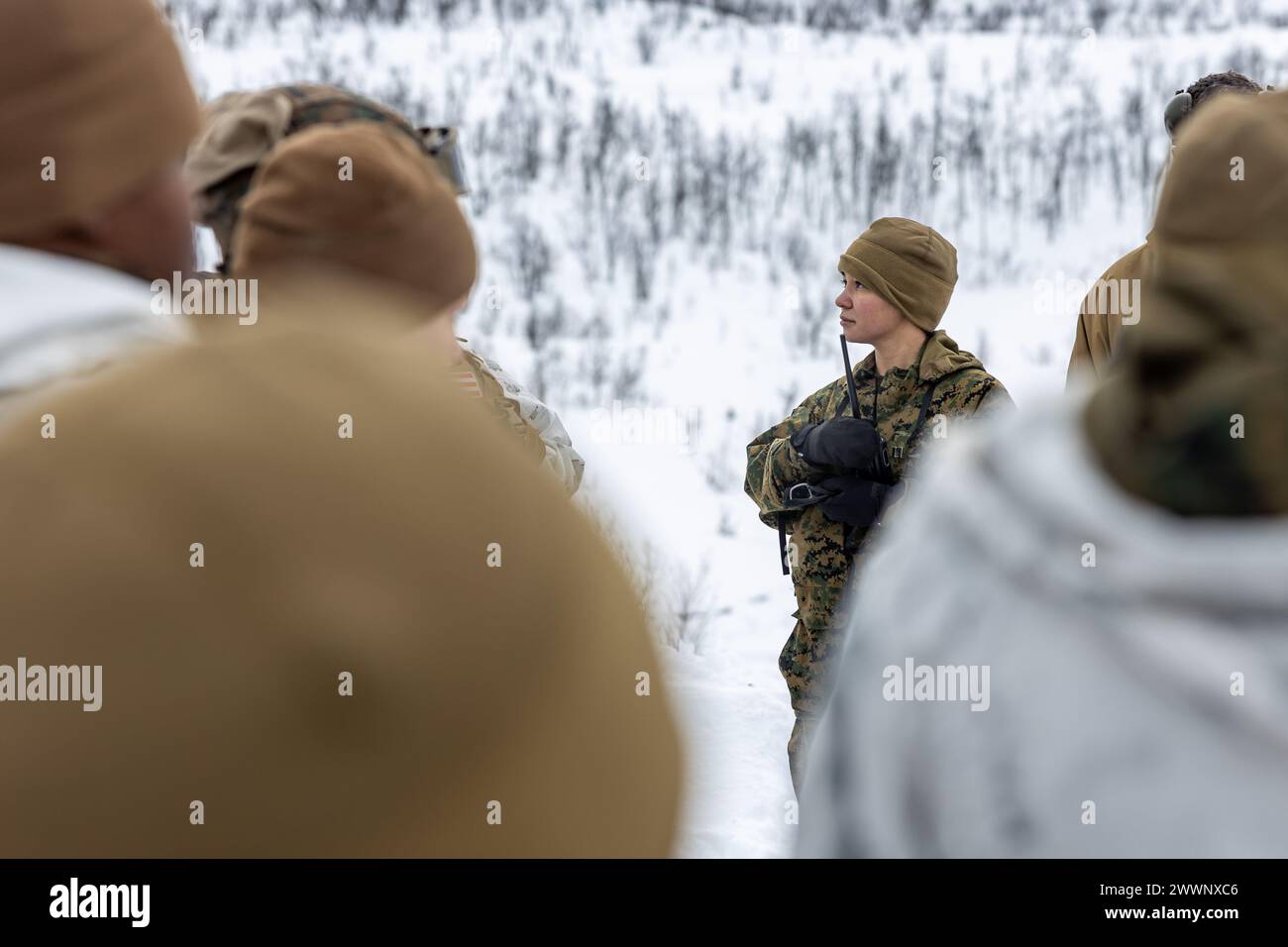 U.S. Marine Corps Capt. Katie Hass, a platoon commander with Combat ...