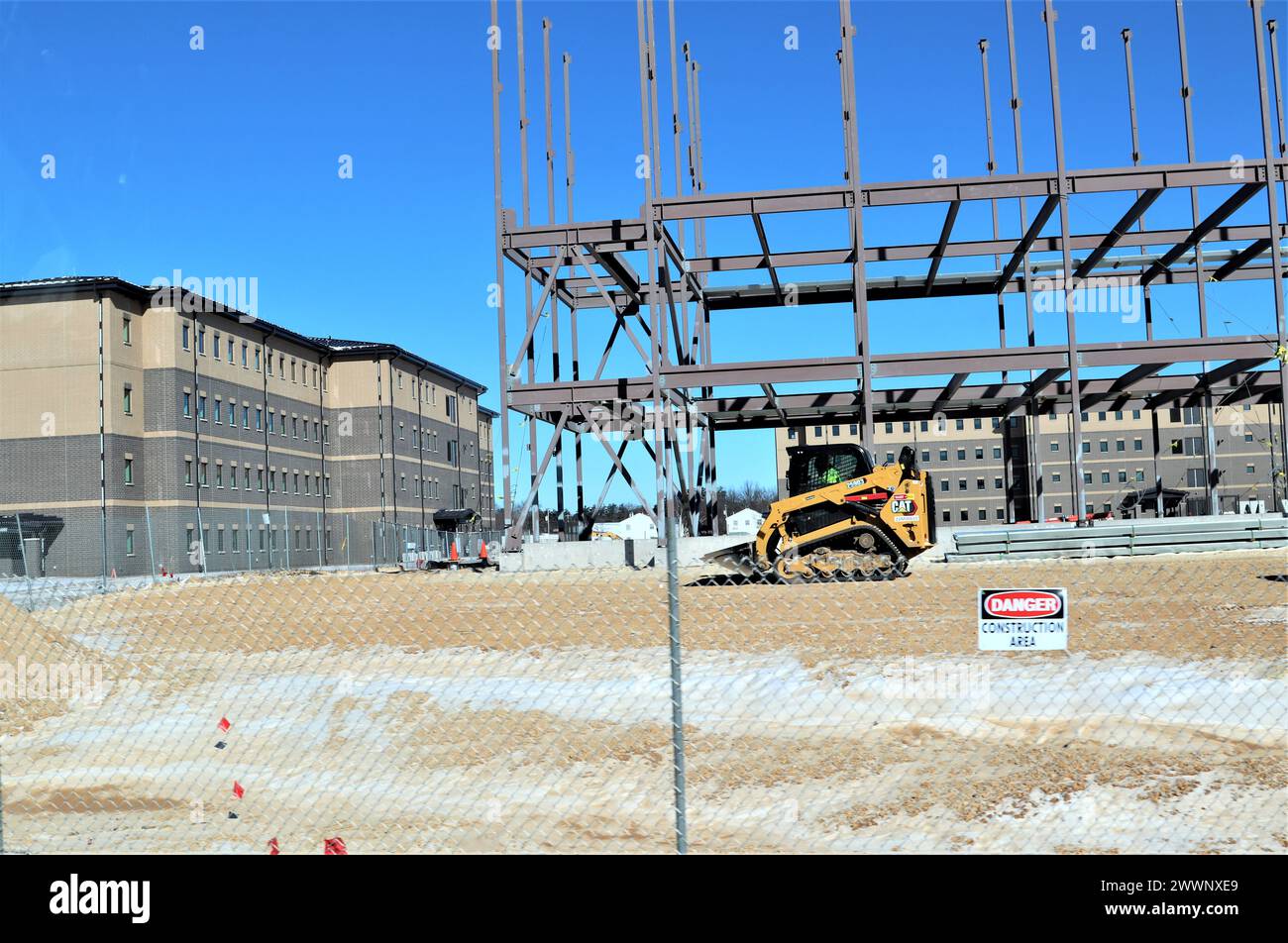 The construction area for a new $28.08 million barracks building is ...