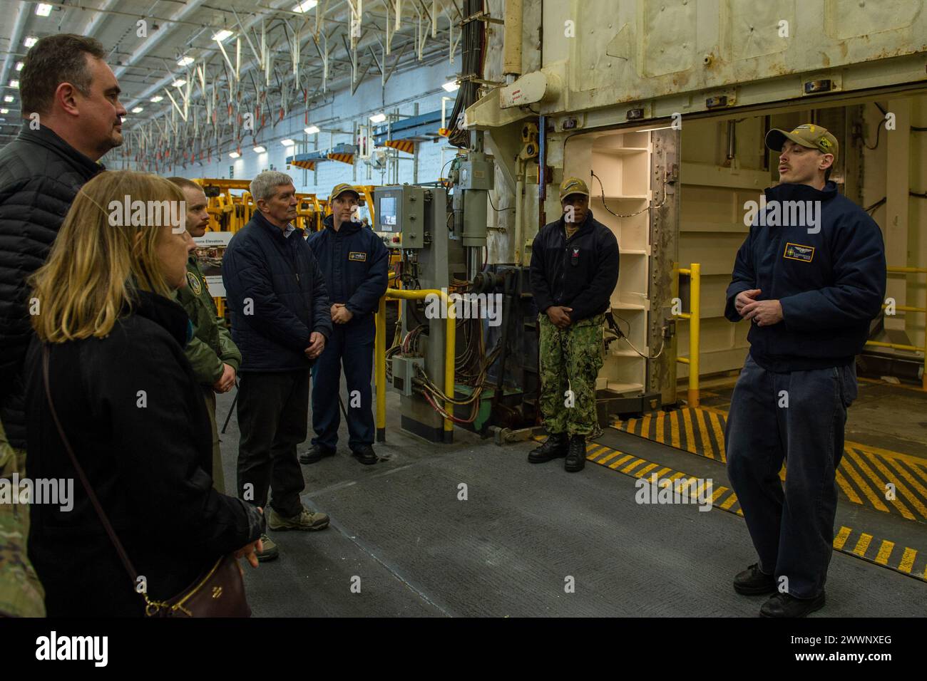 Aviation Ordnanceman 2nd Class Cody Lindenbusch gave a tour of the ...