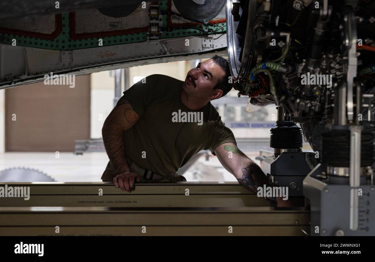 U.S. Air Force Staff Sgt. David Delmonico, an F-35 tactical aircraft ...