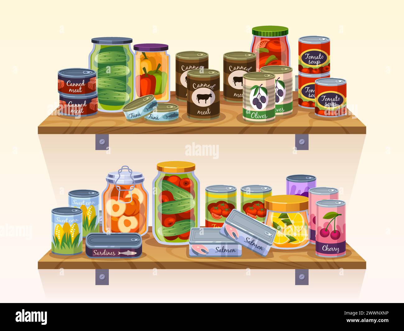 Tidy shelves home Stock Vector Images - Alamy