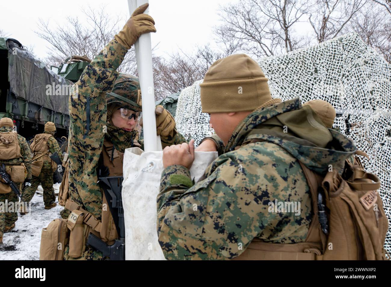 U.S. Marine Corps Gunnery Sgt. Tram Bays, the command deputy inspector ...