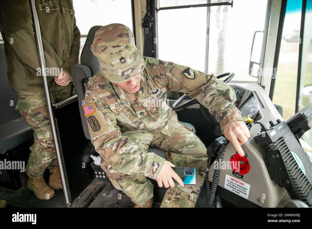 Sgt. 1st Class Andrew Clavette, brigade master driver manager and unit ...