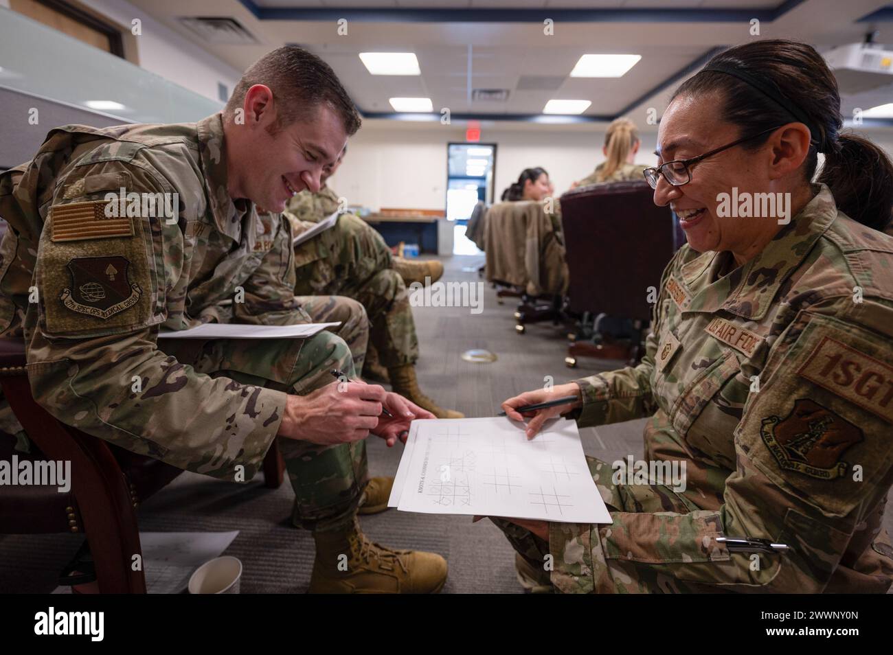 New Mexico first sergeants complete a learning exercise during a first ...
