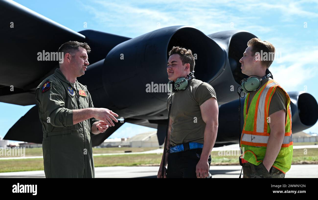 U.S. Air Force Lt. Col. Ryan "Vapor" Loucks, Commander of the 23rd Expeditionary Bomb Squadron ...