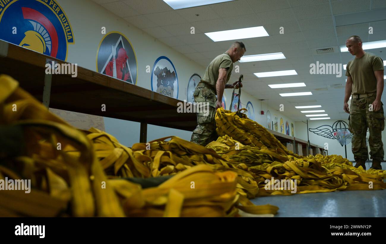 U.S. Air Force Airman 1st Class Marcus Kelley (left) and Staff Sgt ...