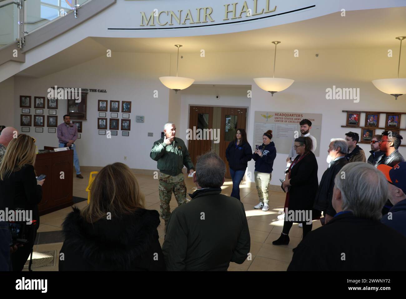 Representatives from local media outlets prepare for an orientation ...