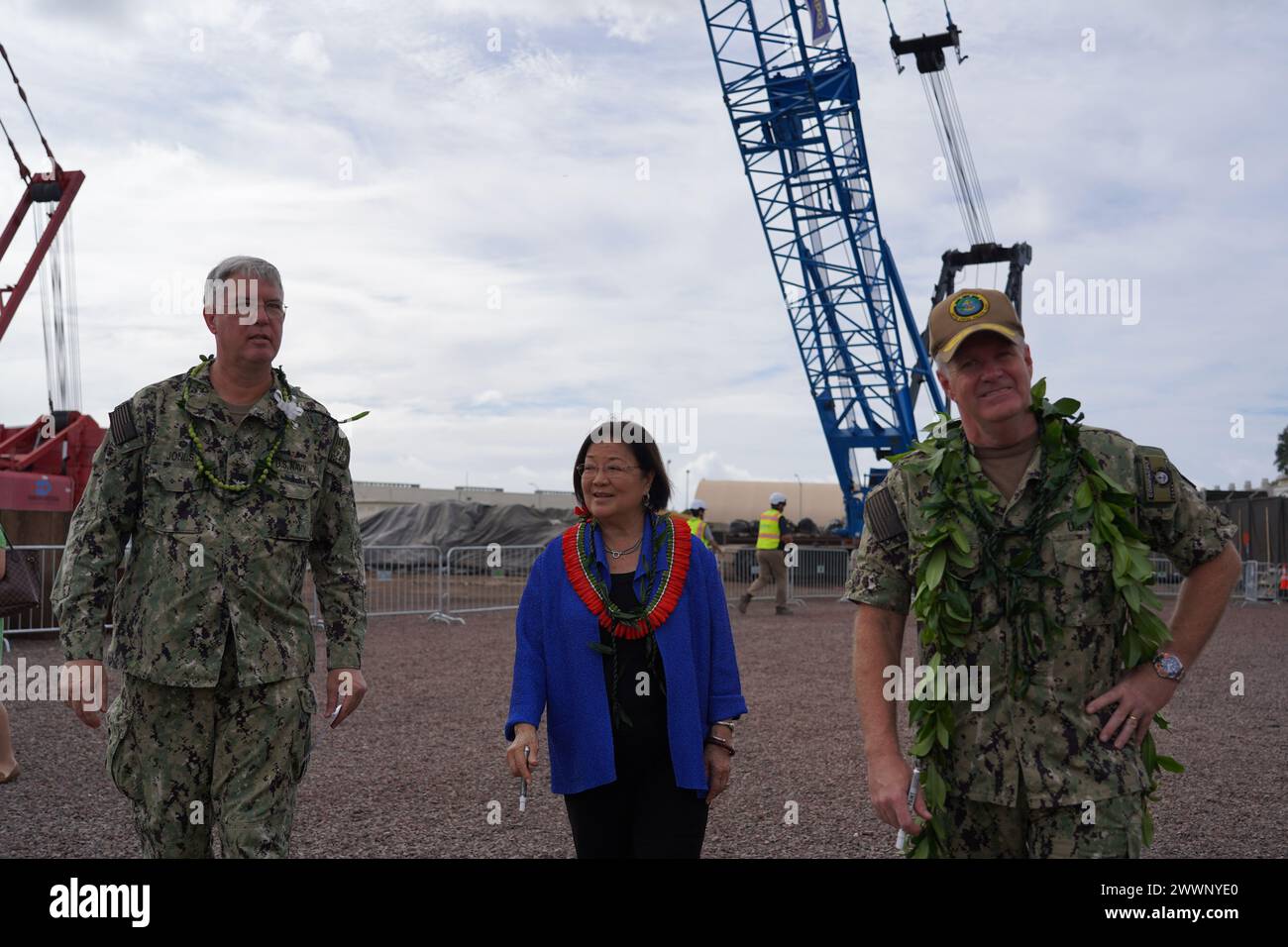 Pearl harbor naval shipyard dry dock 5 anchoring ceremony hi-res stock ...