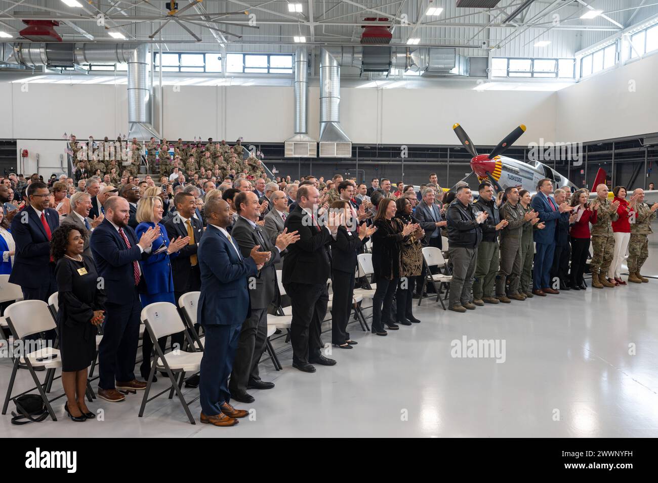 Public officials, members of the the Alabama National Guard, and others ...
