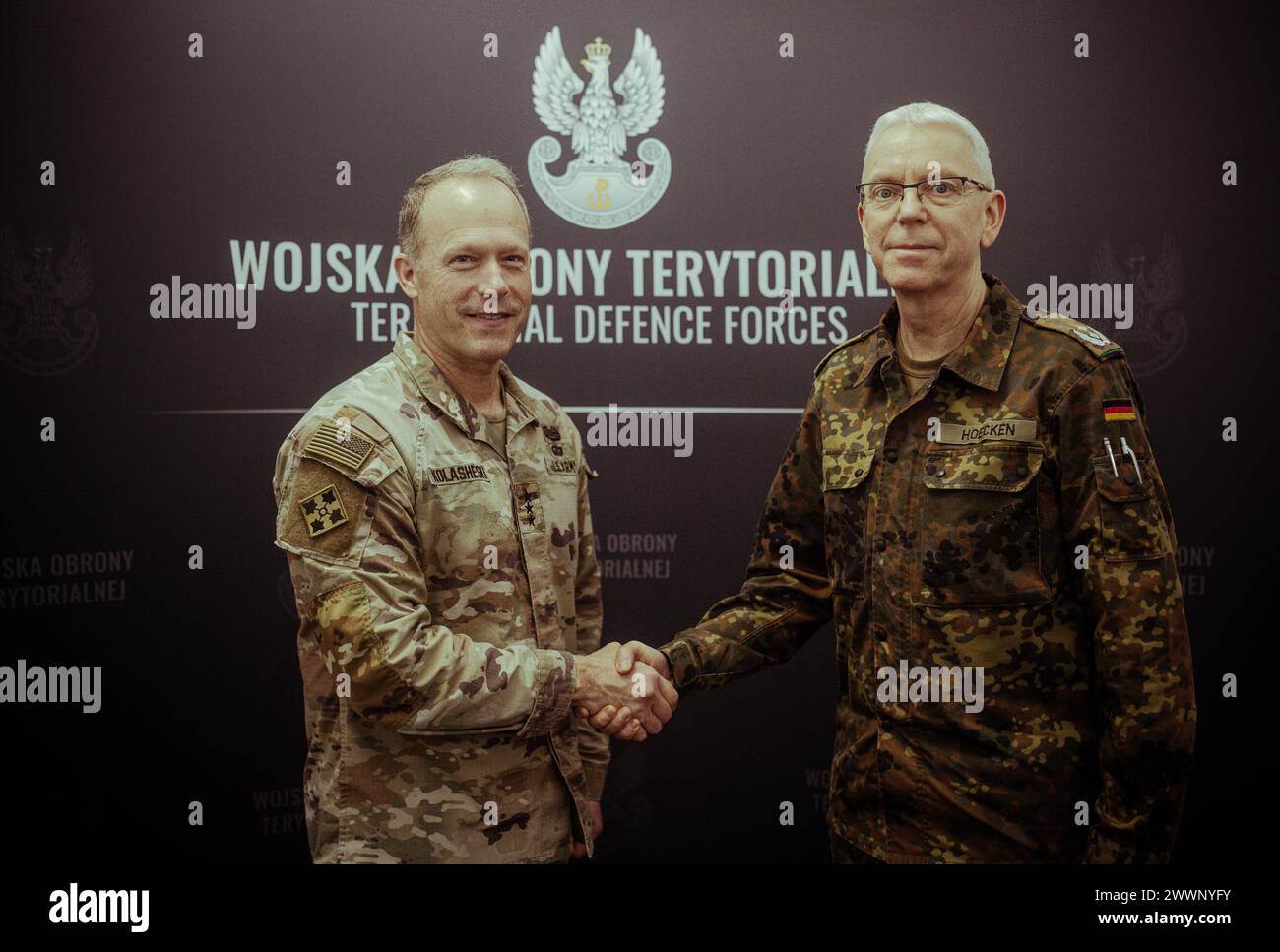 Lt. Gen John S. Kolasheski, commanding general of V Corps, takes a ...